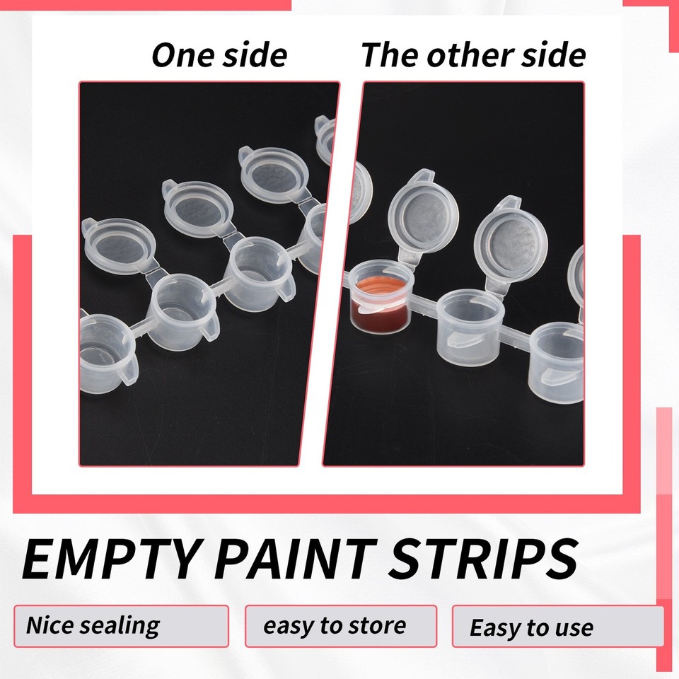 80 Strips 480 Pots Empty Paint Strips Paint Cup Pots Paint Pots ...