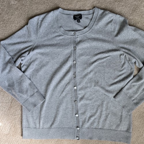 Talbots Large Button-Front Soft Pima Cotton Cardigan Sweater Long ...