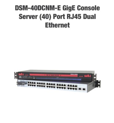 Western Telematic Inc. (WTI) GigE Console Server (24) Dual Power supply ...