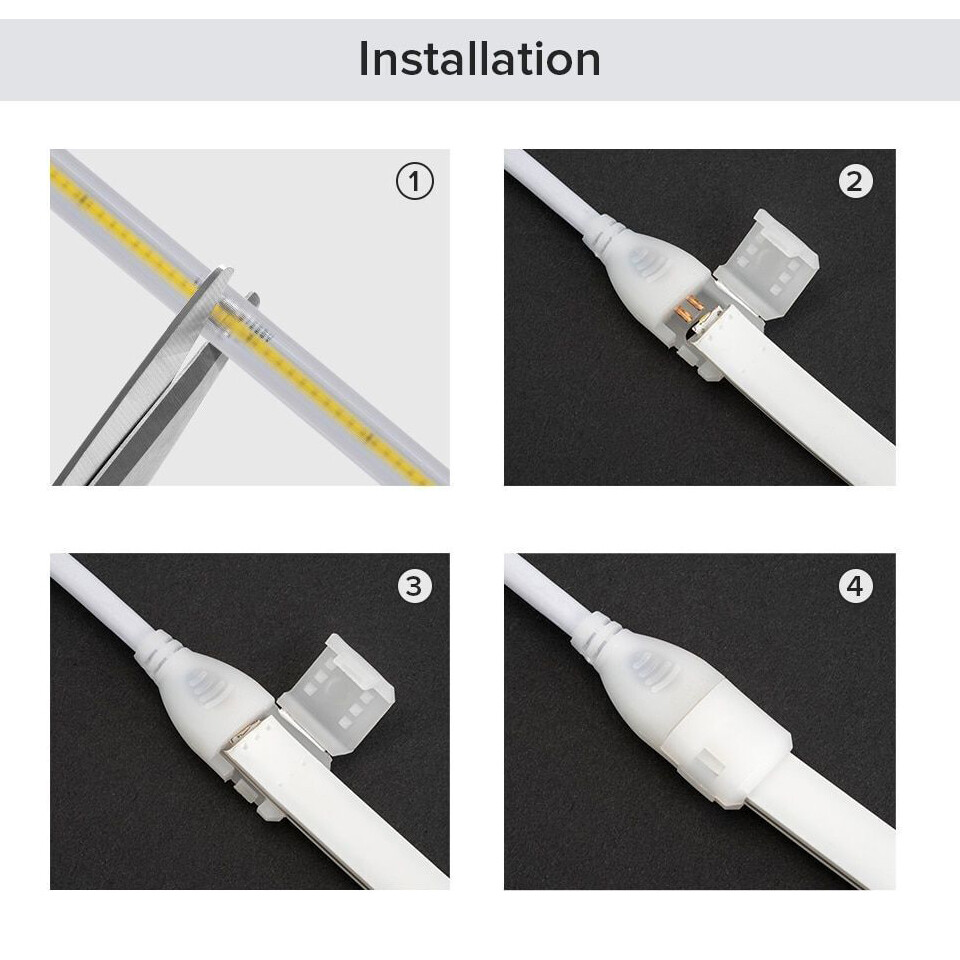 5pcs DC Low Voltage Power Cord Connector Line for Waterproof LED Cob ...