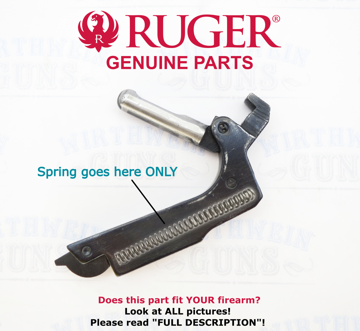 FACTORY RUGER Standard Power Mainspring Mark 1 2 3 4 MK I II III IV ...