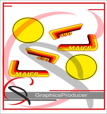 Maico 490 Decals Stickers Full Set Replica Mega 2 1981 1982 Model ...