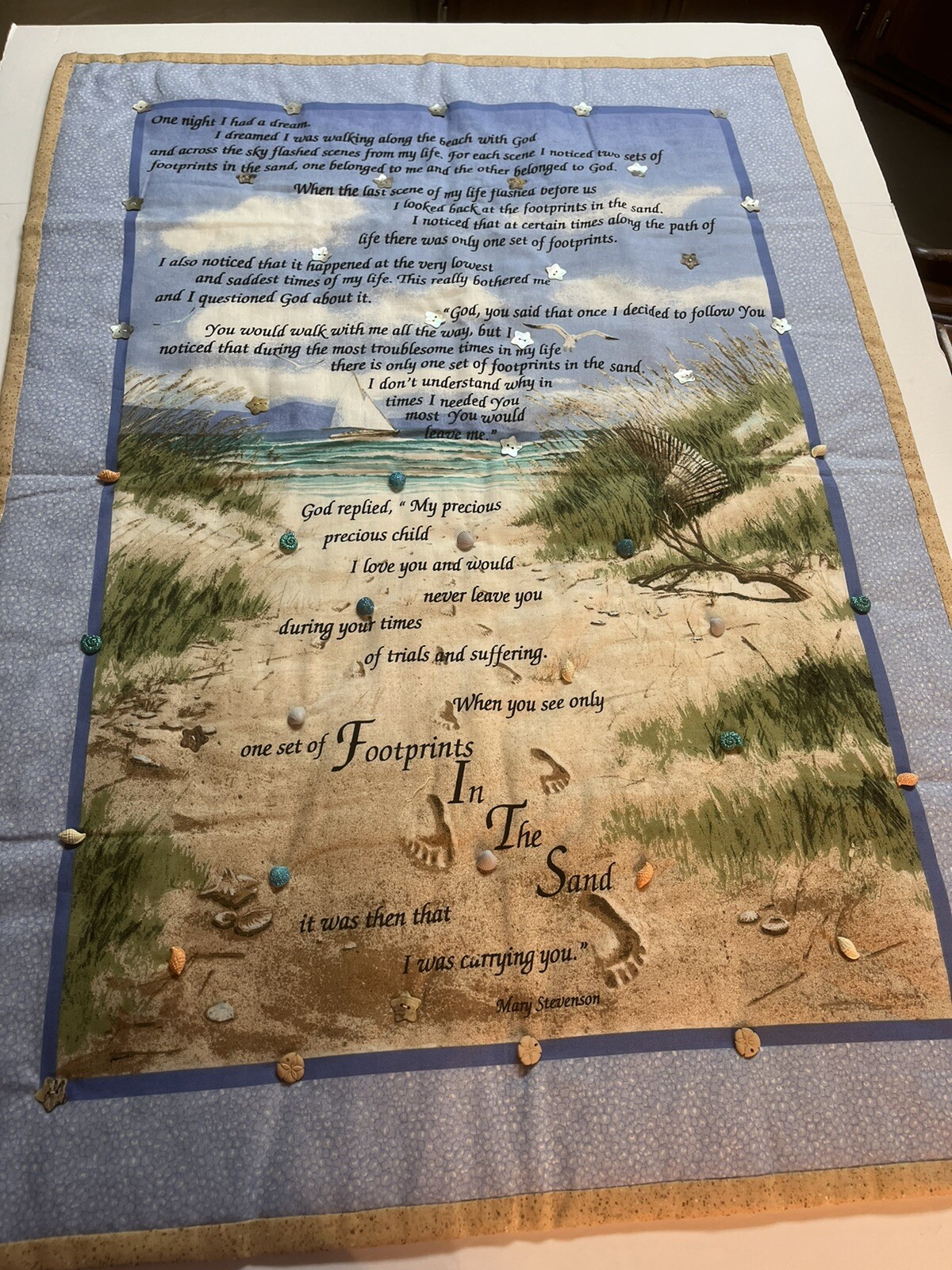 Original Footprints In The Sand Poem Mary Stevenson