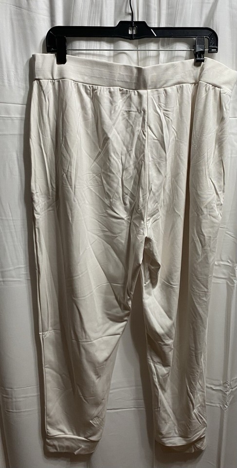 Cozy Earth Pants Womens Ivory XXL Bamboo Jogger Lounge Pull On Stretch ...