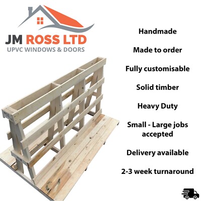 Heavy Duty Double Sided Wooden Glass Stillage | eBay UK