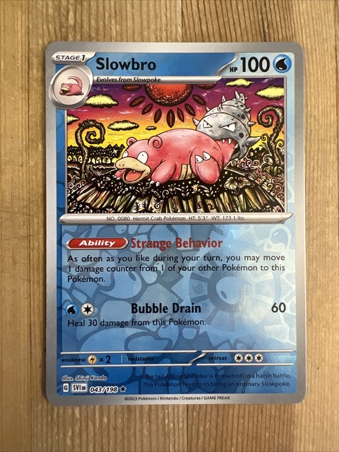 Pokémon TCG Slowbro Scarlet & Violet Base Set 043/198 Reverse Holo Holo ...