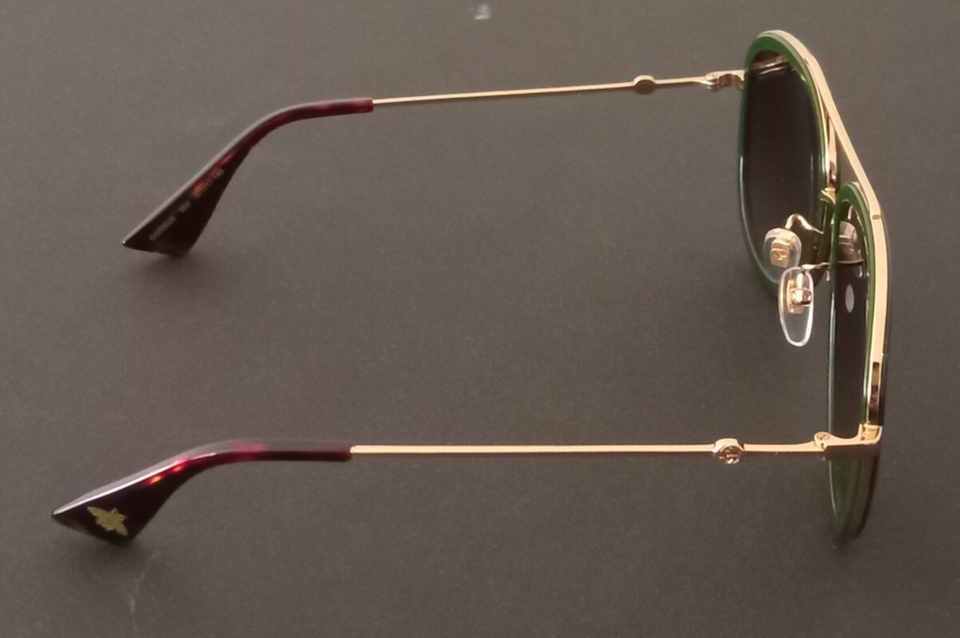 New Gucci GG0062S Women Sunglasses Aviator Metal Frame Gray Lens | eBay