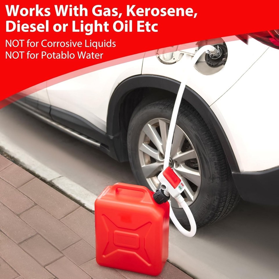 Automatic Fuel Transfer Pump with Auto-Stop, 51'' Extra Long Hose, 3.2 ...