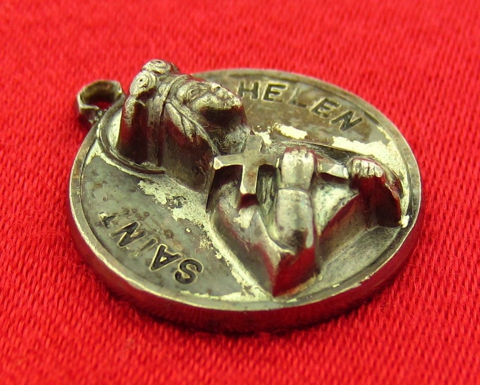 Vintage SAINT HELEN Medal HELENA Religious Catholic Charm CREED ...