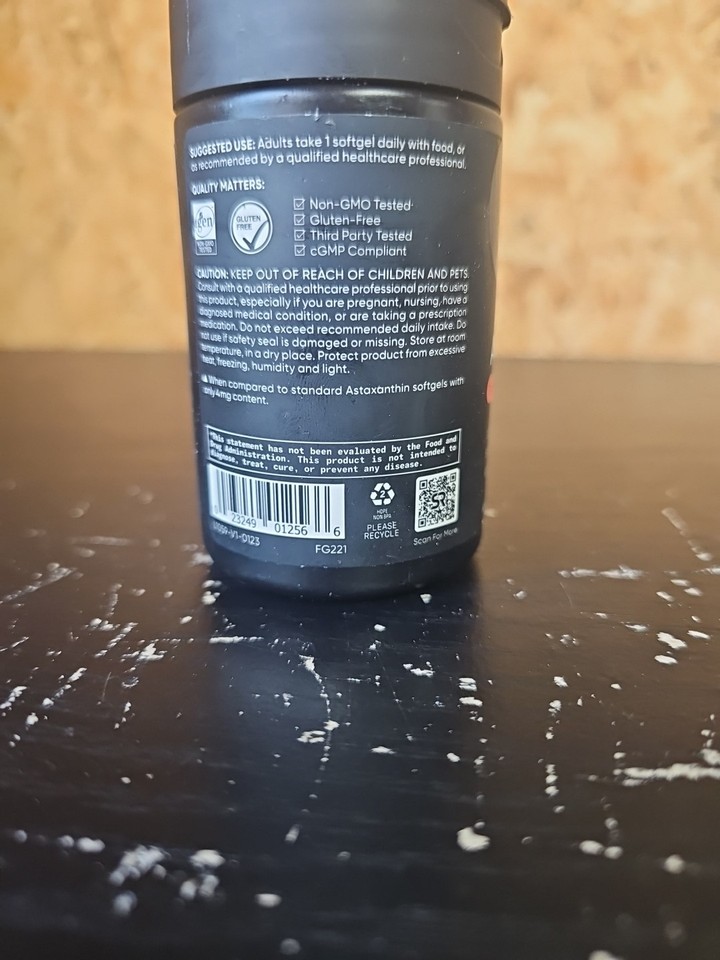 Astaxanthin, Triple Strength, 12 mg, 60 Softgels Exp 11/2027 ...