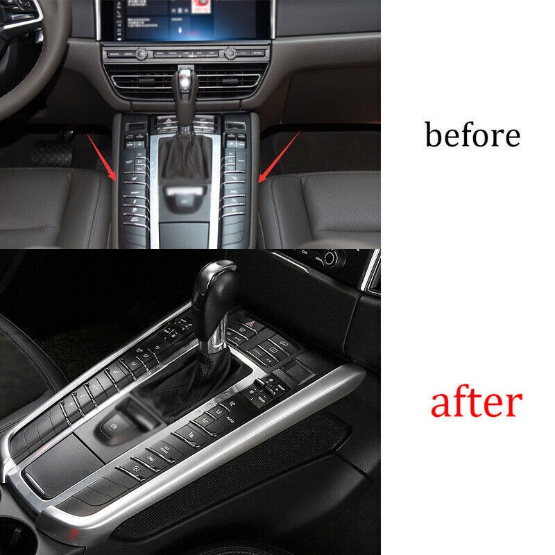 For Porsche Macan 2015-2021 Matte Silver Inner Gear Shift Decoration ...
