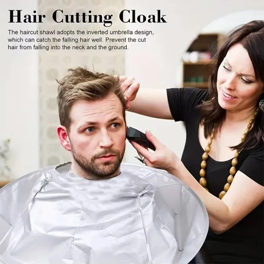 Hair Cutting Cloak Umbrella Hairdressing Cape Catcher Cover Salon ...