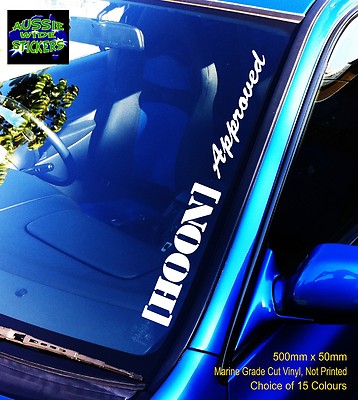 HOON Approved Car Windscreen Sticker Decal Jdm Drift Bomb Ute skid ...