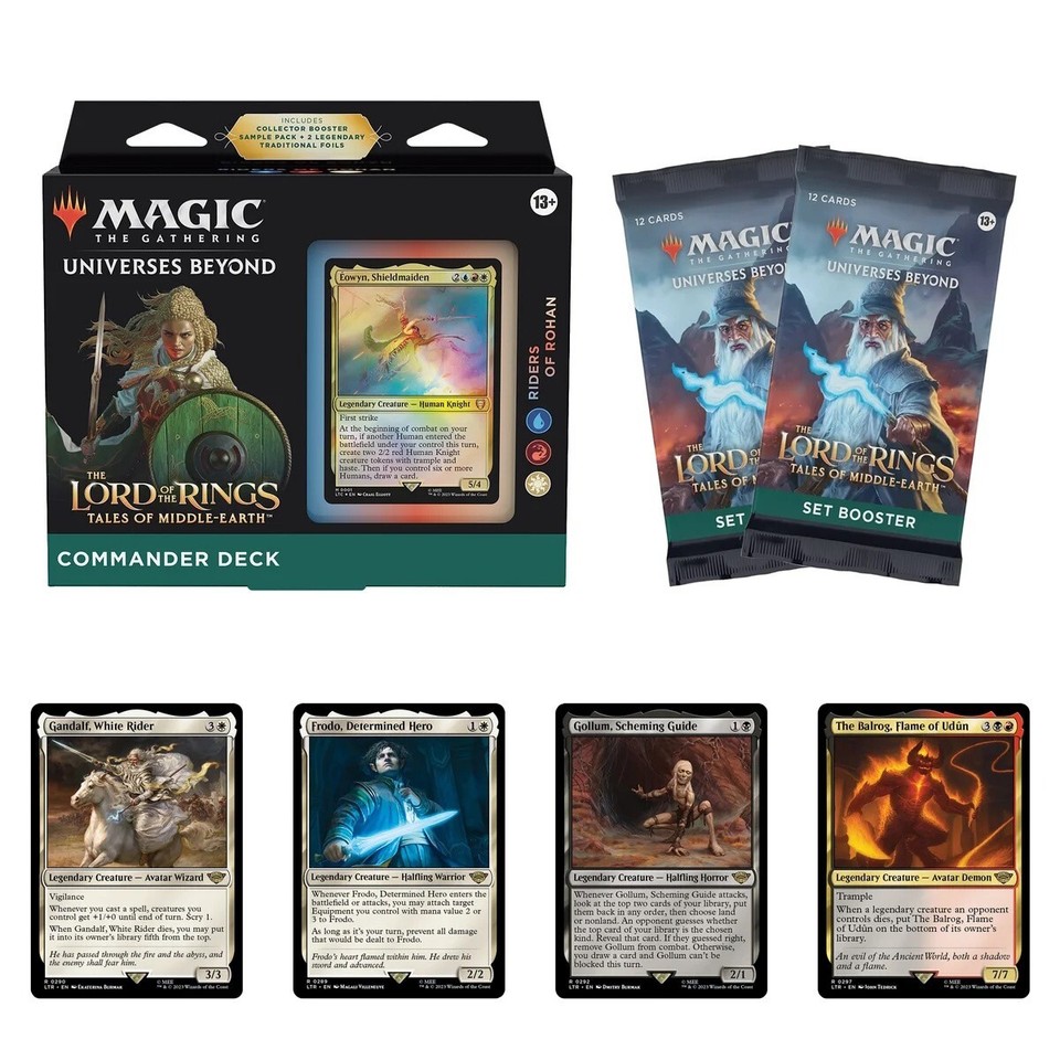 Magic The Gathering - Lord of the Rings Deluxe Commander Kit - Riders ...