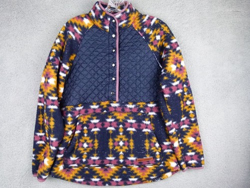 Simply Southern Womens Small Aztec Southwestern Half Snap Pullover ...