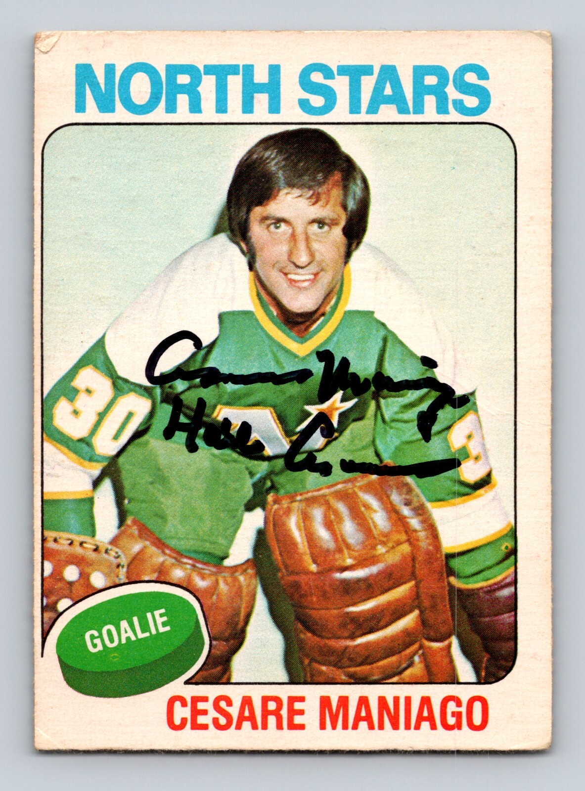 Cesare Maniago Authentic Autographed Signed 1975-76 O-Pee-Chee Hockey Card | eBay