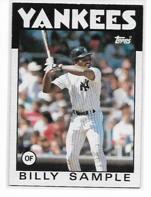 1986 TOPPS, #533, BILLY SAMPLE, MLB BASEBALL CARD, Yankees | eBay