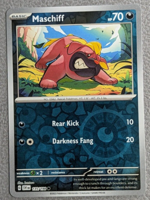 Maschiff Reverse Holo NM SV1 135/198 Scarlet & Violet Pokemon Card | eBay