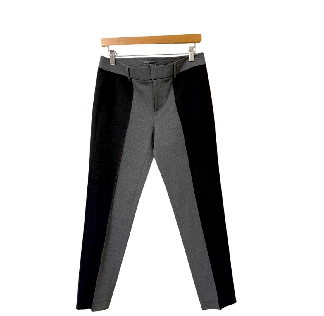 Vince Gray & Black Colorblock Pleated Career Office A… - Gem