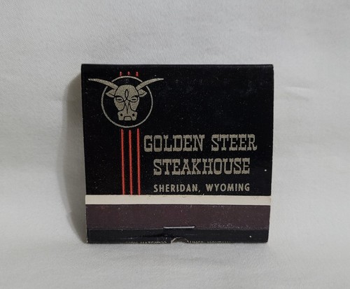 Vintage Matchbook Golden Steer Steakhouse Restaurant Wyoming ...