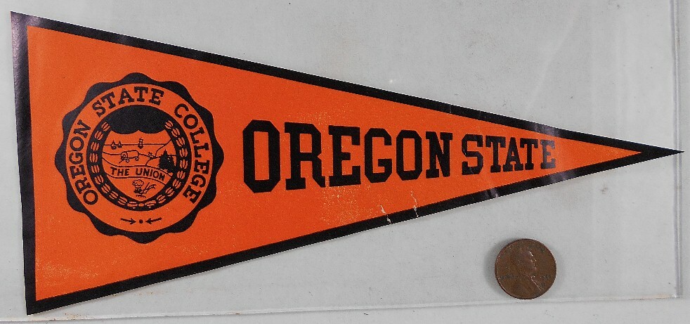 Vintage 1940's College Pennant Sticker Oregon State College | eBay