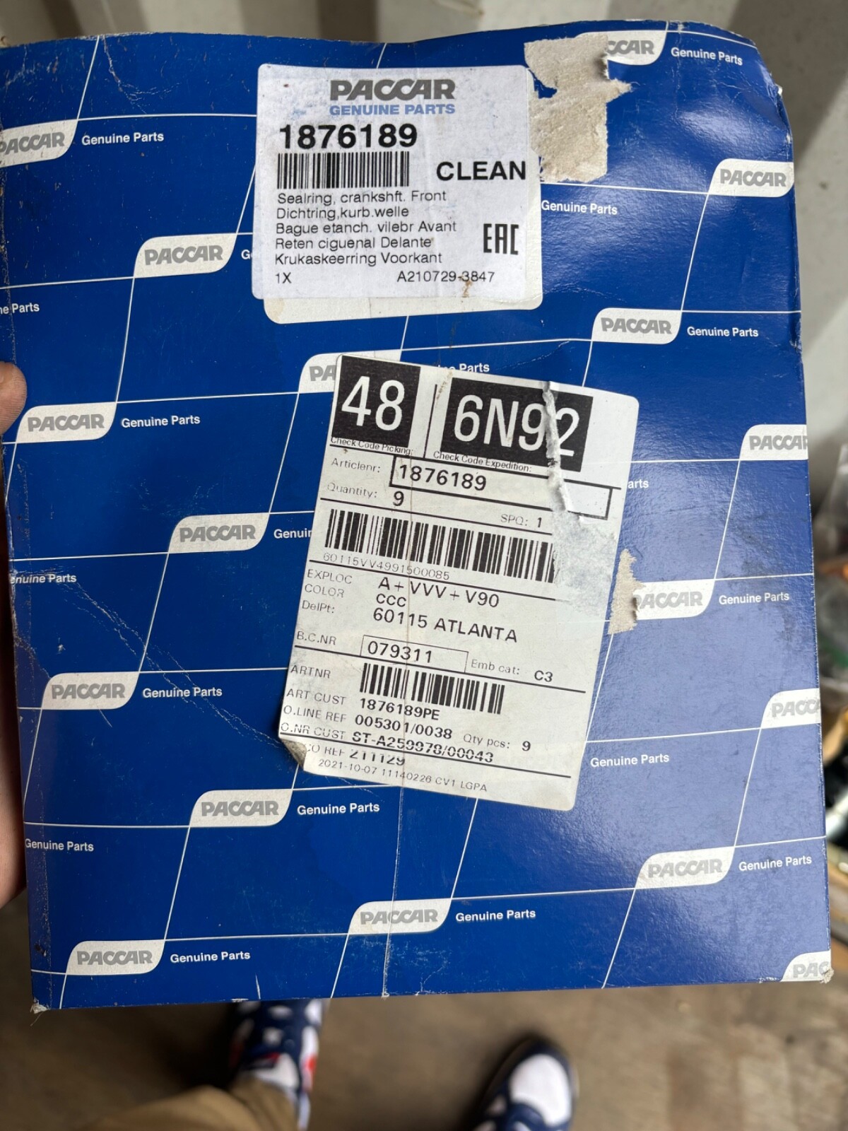 PACCAR 1876189 Front Crank Shaft Seal Ring for sale online | eBay