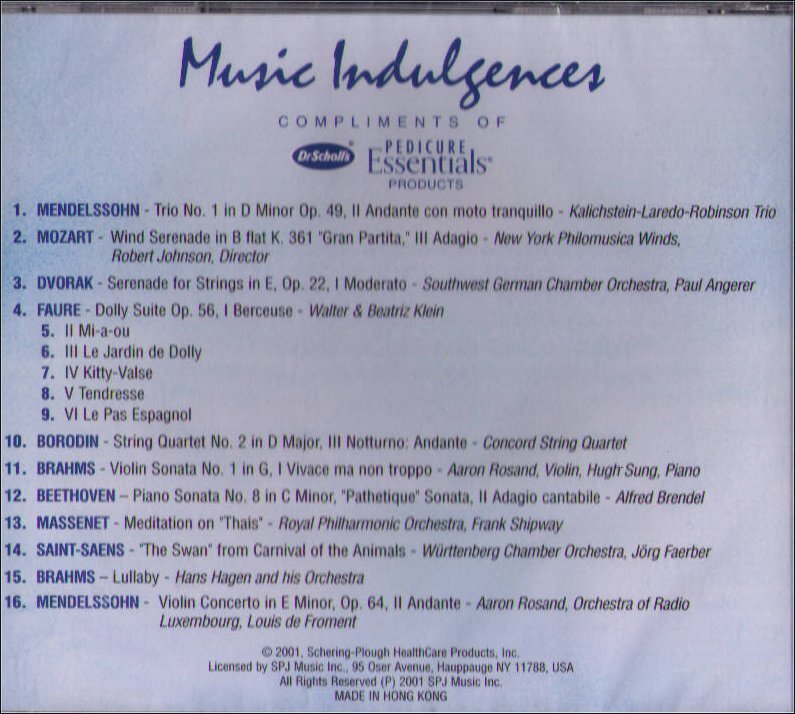 Dr. Scholl's Music Indulgences Pedicure Essentials Audio CD | eBay
