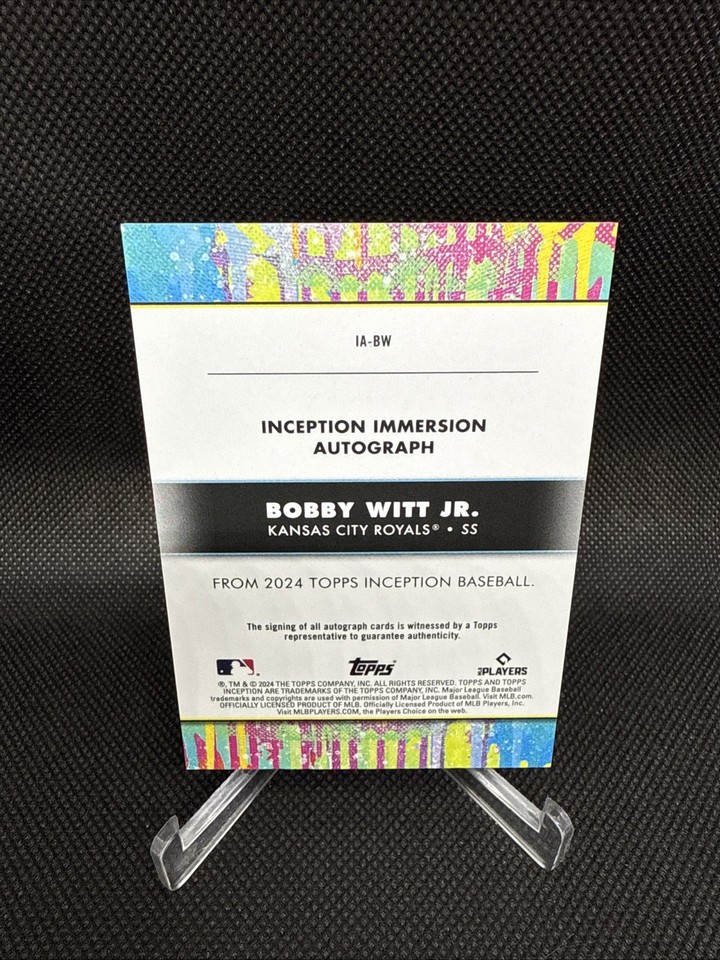 2024 Topps Inception Bobby Whitt Jr Immersion Auto /100 Kansas City ...