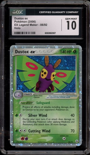 Pokemon Dustox ex EX Legend Maker Ultra Rare #86 CGC 10 Gem Mint | eBay