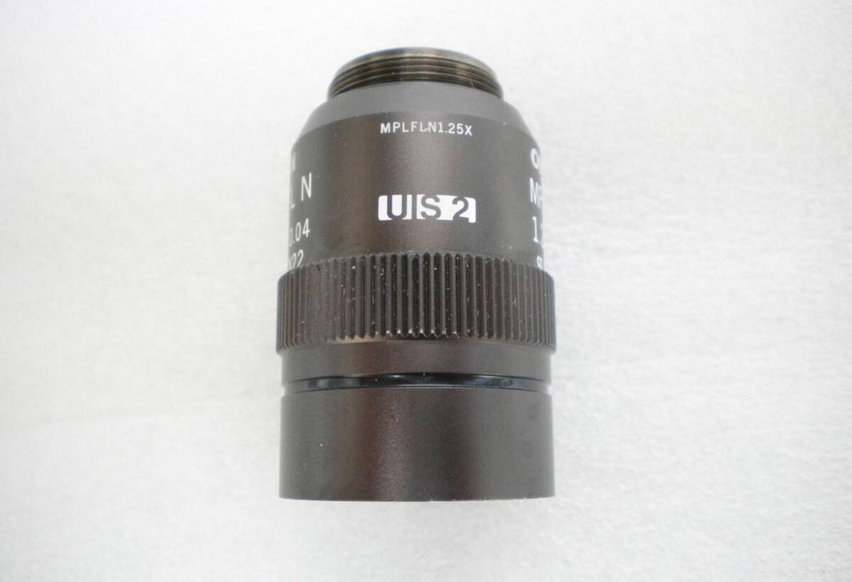 Olympus MPLAN FLN 1.25X/0.04 ∞/-/FN22 UIS2 Microscope lens USED Tseded ...