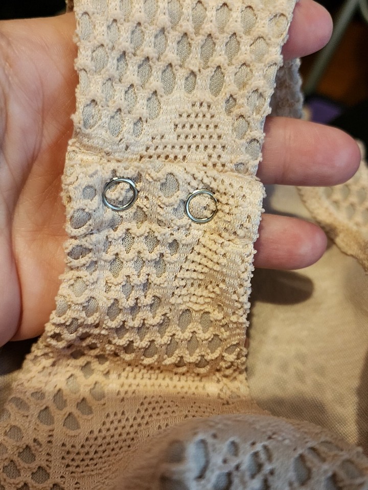 Lovely Day Bodysuit Beige Medium Casual VNeck B56 | eBay