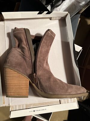 Soul By Naturalizer 7 M Cowboy Style Short Boots Zip Suede Fabric 3.5 ...