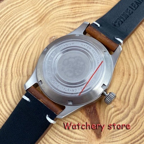 Titanium 39mm Tandorio Pilot Burgundy dial NH35 Automatic 20ATM Mens ...