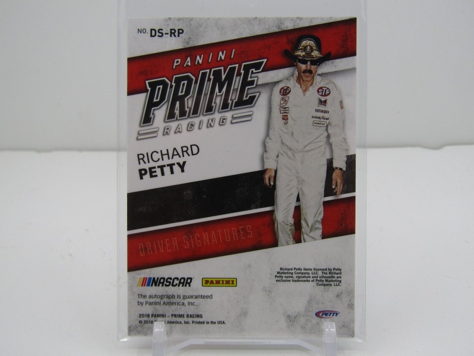 RICHARD PETTY 2018 PRIME RACING DRIVER SIGNATURES AUTOGRAPH! #09/25! SP ...