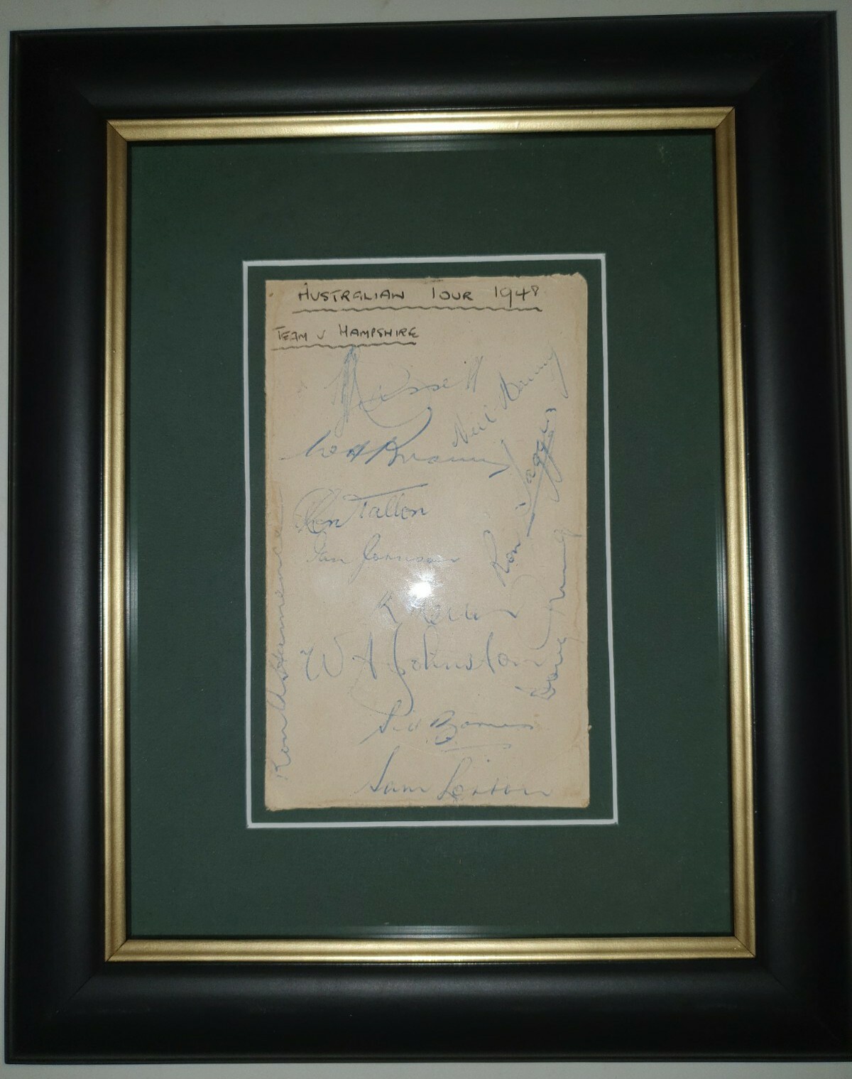 1948 AUSTRALIA INVINCIBLES SIGNED ORIGINAL BLANK POSTCARD CRICKET SID ...