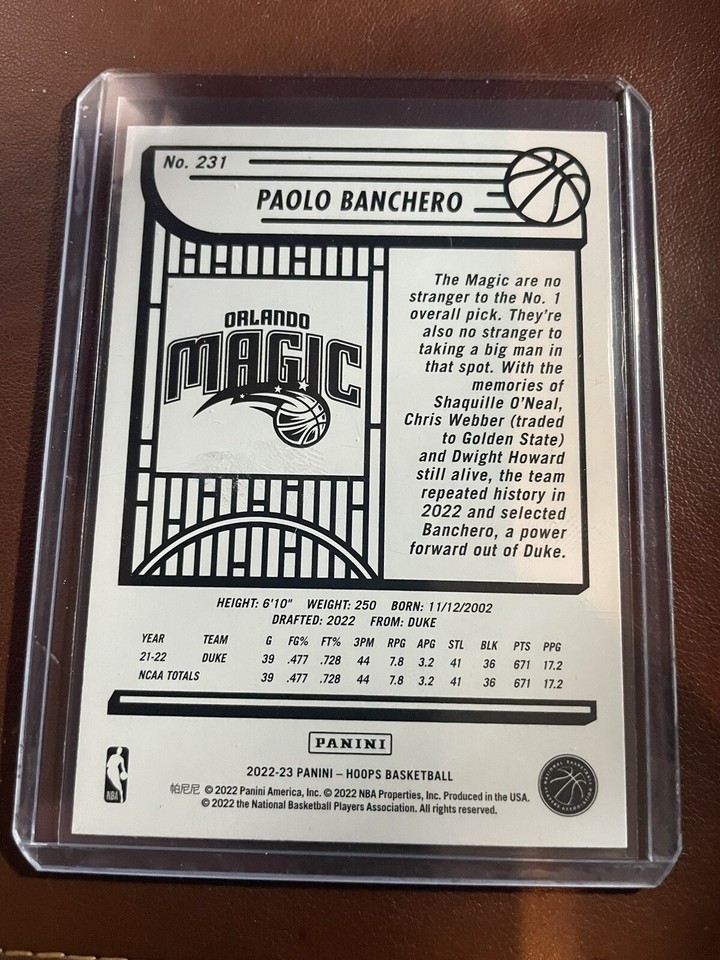 2022-23 NBA Hoops Paulo Banchero RC Orlando Magic Rookie | eBay