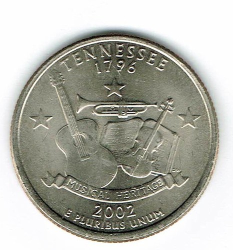 2002-D Denver Brilliant Uncirculated Tennessee 16TH State Quarter Coin ...