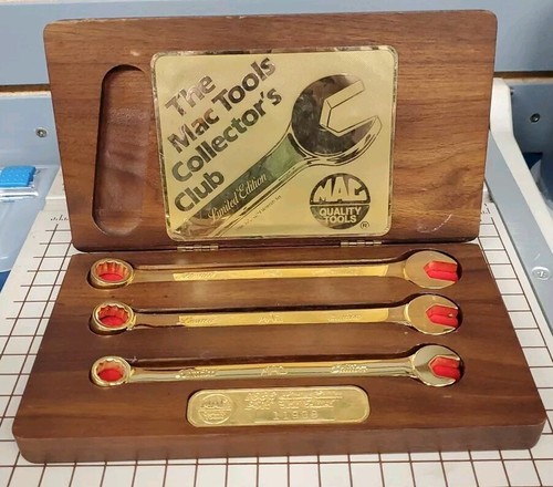 MAC TOOLS 24K GOLD PLATED WRENCH SET 1986 LIMITED EDITION SERIAL# 11908 ...