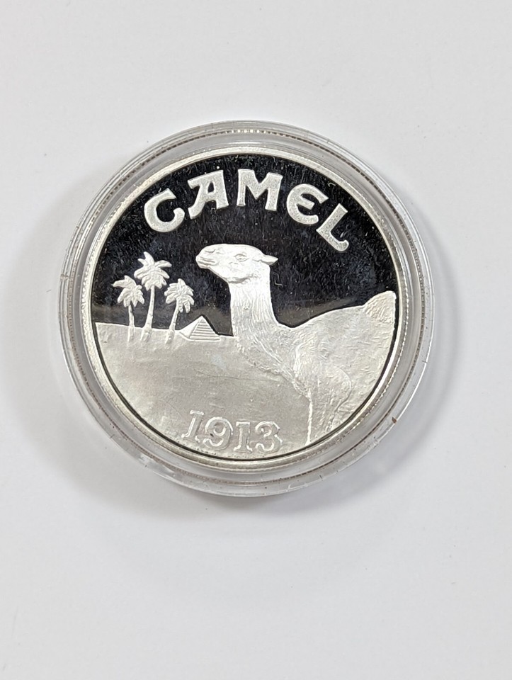 1993 Classic R J Reynolds Tabacco CO. Joe Camel Round 1 Ounce Silver ...
