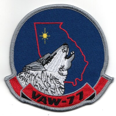 VAW-77 NIGHTWOLVES SQUADRON 4" EMBROIDERED PATCH | eBay