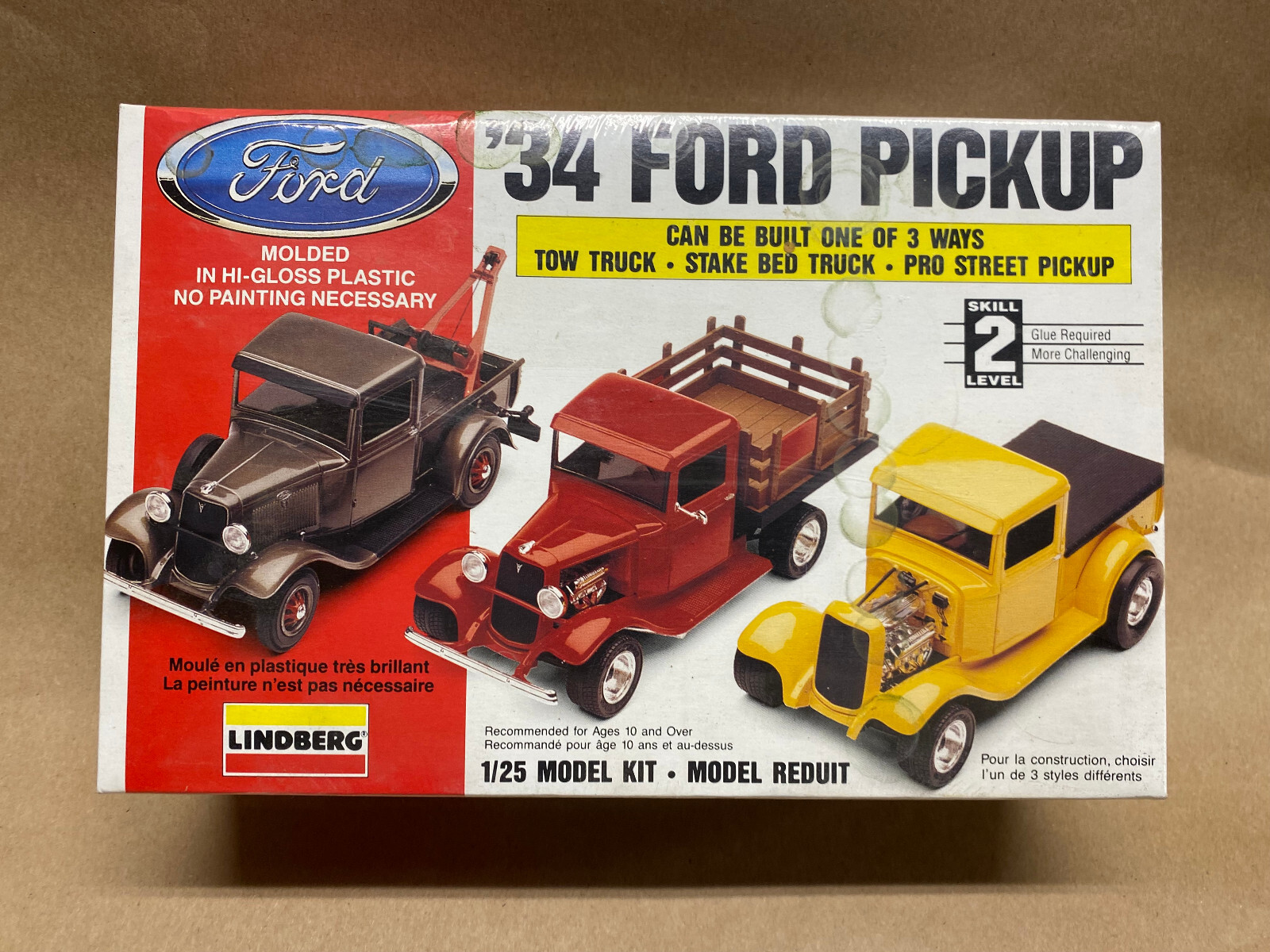 Lindberg 1934 Ford Pickup Model Kit 1/25 Scale MINT SEALED NICE Tow ...