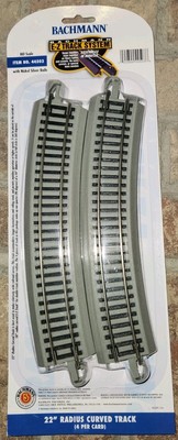 BACHMANN E-Z Track HO Scale 22" Radius Curved Track (Set of 4) Gray ...