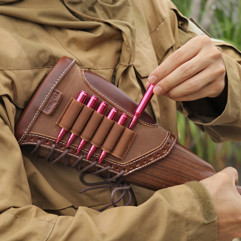 TOURBON Canvas Leather Cheek Rest Rifle Shells Holder Shooting Gun ...