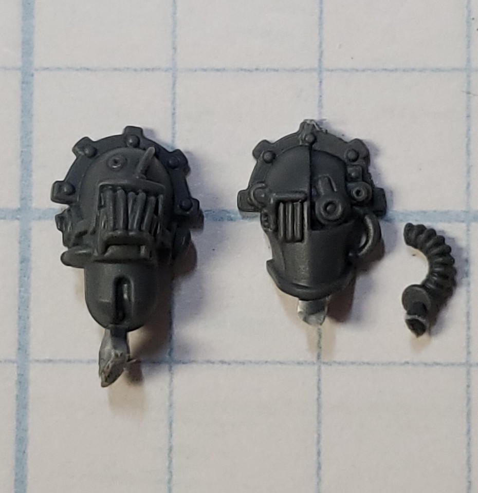 Warhammer 30k Cult Mechanicum Bits Tech Thralls Servitor Head w Options ...