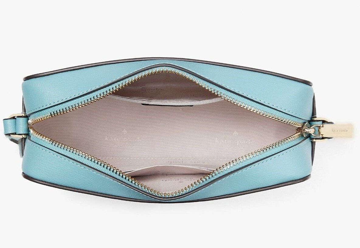 Kate Spade Sienna Turquoise Blue Refined Leather Crossbody Bag KC469 ...