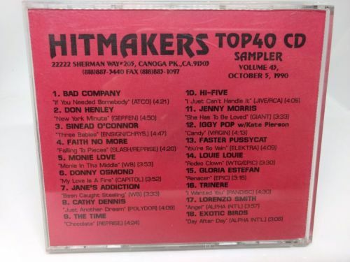 HITMAKERS TOP 40 CD SAMPLER VOL 43 Oct 5 1990 PROMO ONLY DJ CD Bad ...