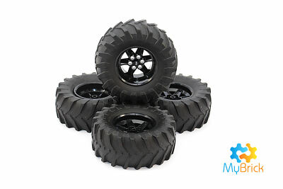 Lego Black Tractor Wheel - (15038 / 23798, 15038c05) x 4 - Free Postage ...