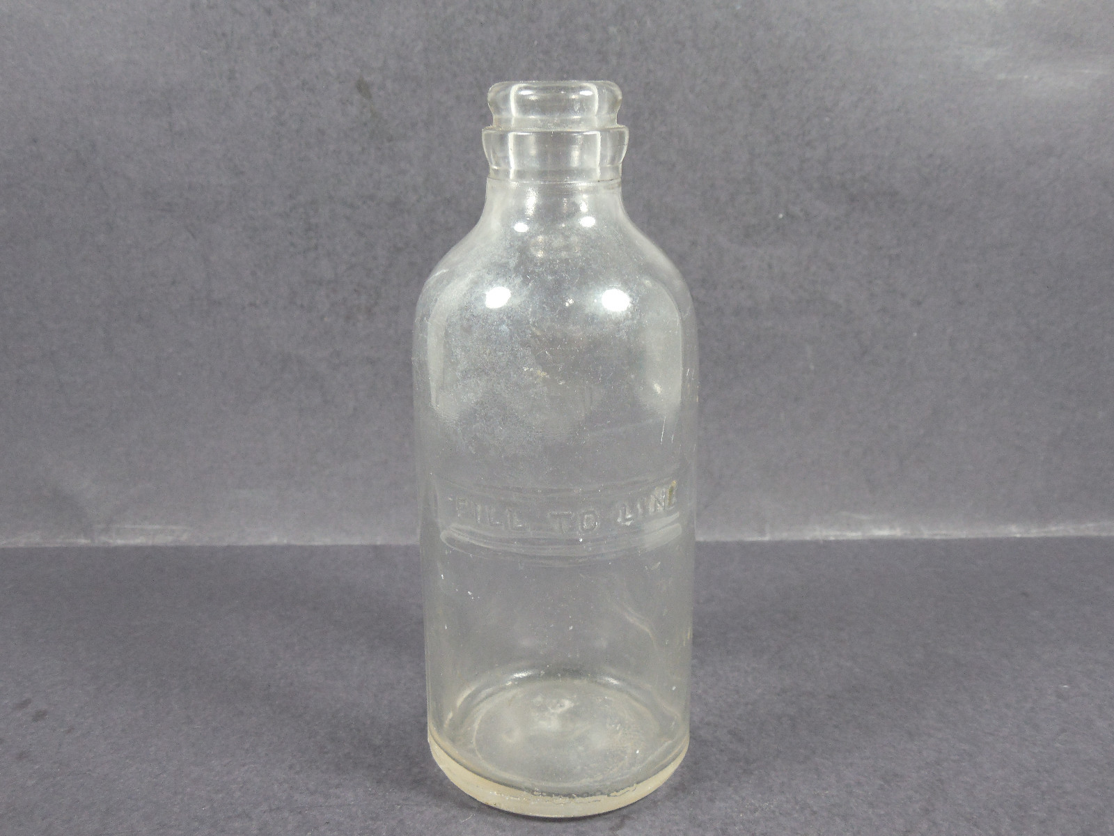 VINTAGE DURAGLASS FILL TO LINE CLEAR GLASS BOTTLE RETRO DECOR COLLECTOR ...
