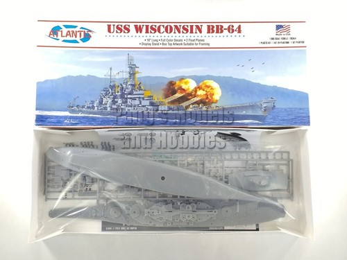 Battleship USS Wisconsin BB-64 US NAVY 1/665 Scale Model Kit - Atlantis ...