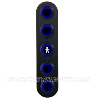 UNIVERSAL DELUXE SSV 2 DOOR BLACK BILLET POWER WINDOW SWITCH+CHILD LOCK ...